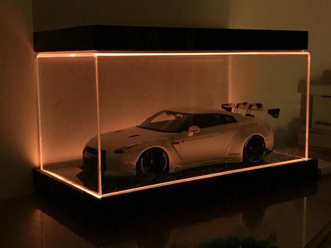 LED Acrylic Display Case for 1/18 Scale Brands & Diecast, Hobbies ...