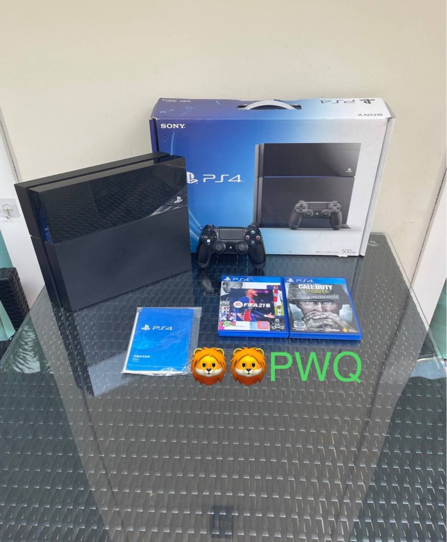PS4 Console full boxed set + 2 free game, Video Gaming, Video Game ...
