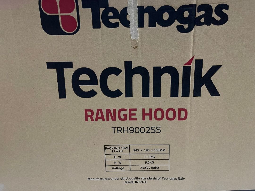 Range Hood (Technogas), TV & Home Appliances, Kitchen Appliances, Other ...