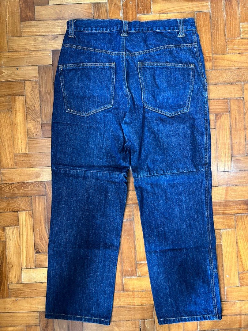 RARE*** Japanese double knee jeans vintage straight fit, Men's Fashion ...