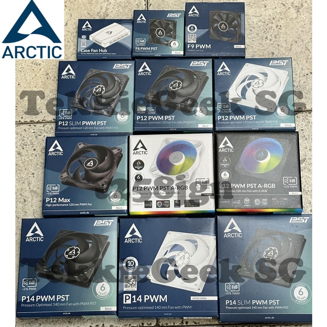 [READ DESCRIPTIONS] ARCTIC COOLING P12 PWM PST / P12 MAX ARGB 120mm / P14 PWM 140mm / F8 PWM ...