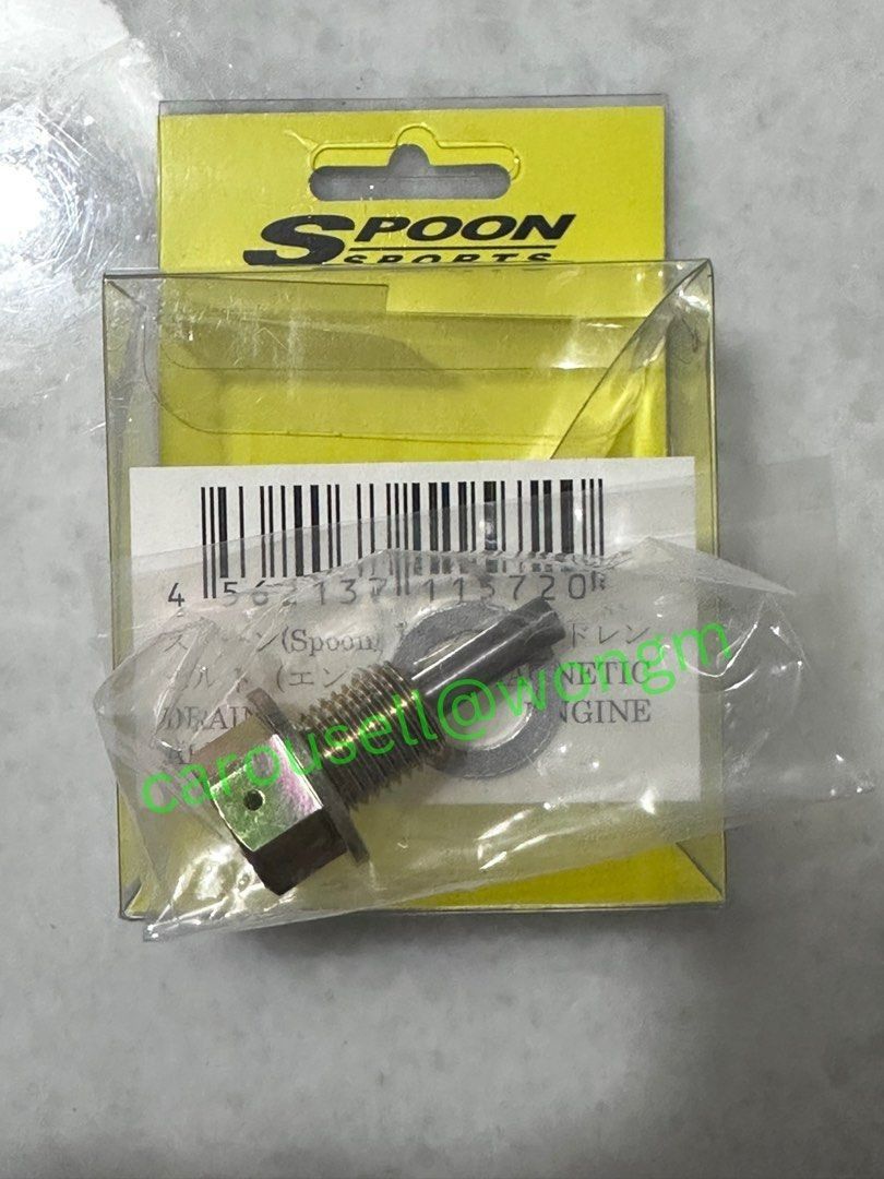 (Arriving Soon) SPOON SPORTS MAGNETIC DRAIN BOLT FOR HONDA ENGINE, Car ...