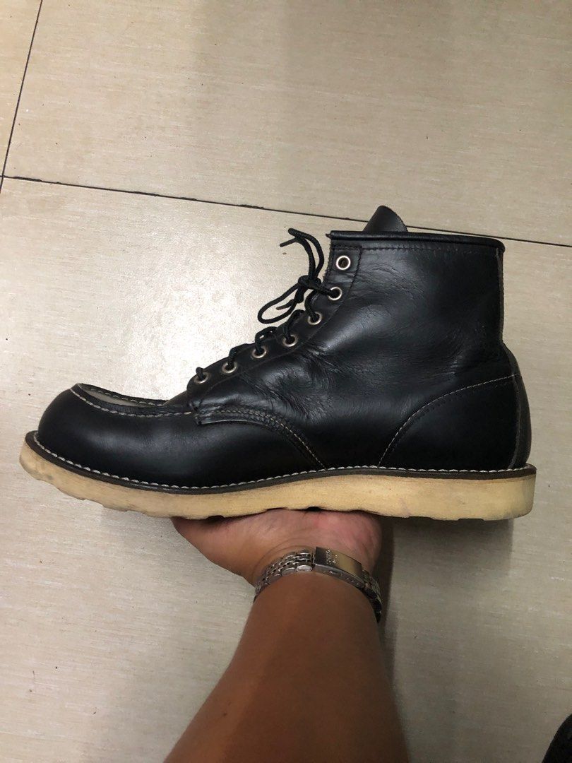 Red Wing 8130 Classic Moc Toe Black Mens Boots(11 US M) on Carousell