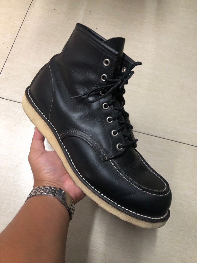 Red Wing 8130 Classic Moc Toe Black Mens Boots(11 US M) on Carousell