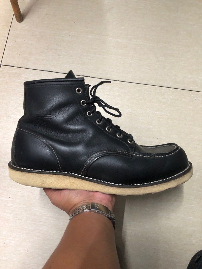 Red Wing 8130 Classic Moc Toe Black Mens Boots(11 US M) on Carousell