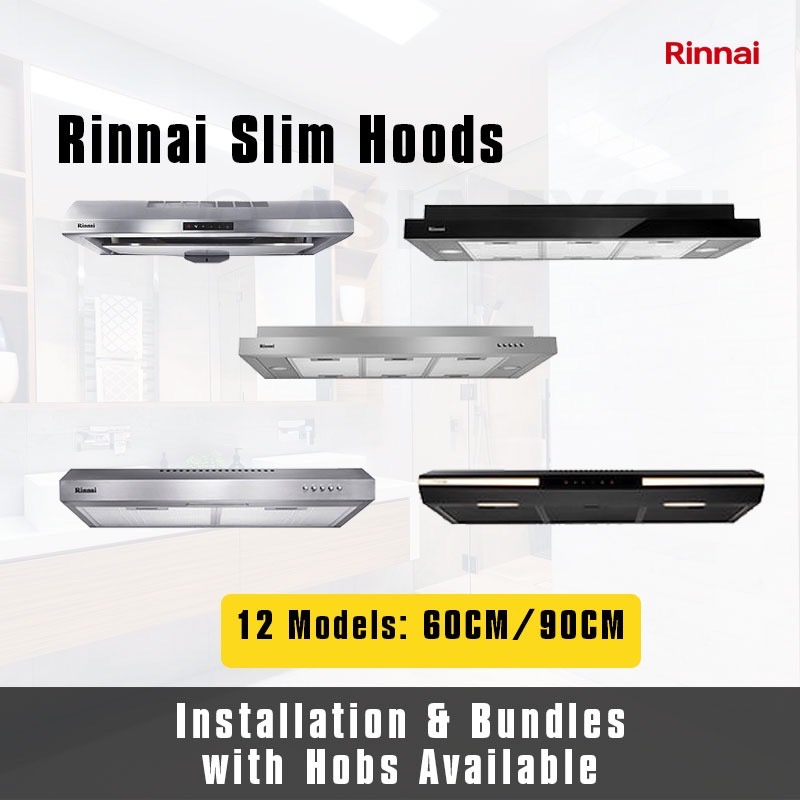 RINNAI 60/90CM SLIMLINE HOOD [RH-S65A-SSVR/RH-S136-SSVR/RH-S95A-SSVR/RH-S139-SSVR/RH-S259-SSR-T ...