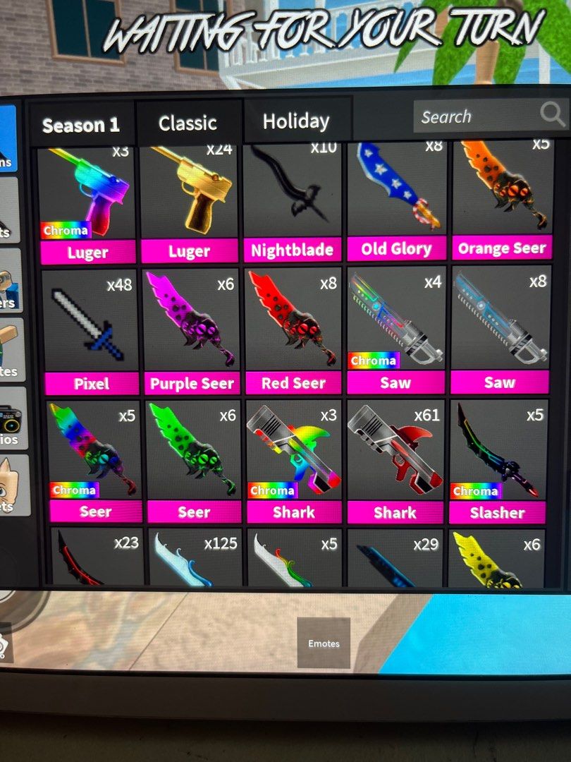 Roblox murder mystery 2 mm2 weapons godlys inventory, 電子遊戲, 電子遊戲, 其他 ...