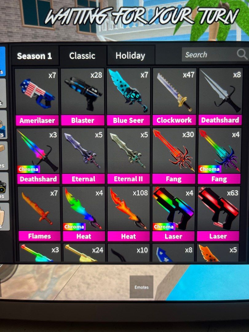 Roblox murder mystery 2 mm2 weapons godlys inventory, 電子遊戲, 電子遊戲, 其他 ...