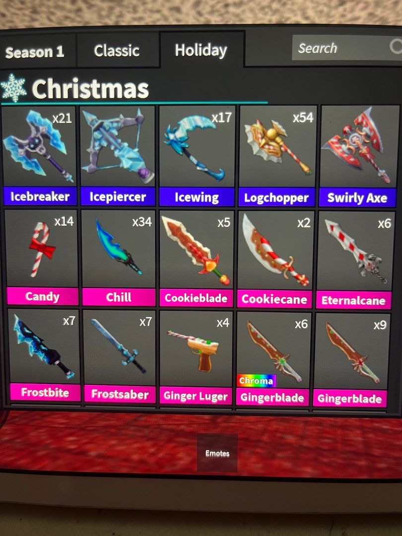 Roblox murder mystery 2 mm2 weapons godlys inventory, 電子遊戲, 電子遊戲, 其他 ...