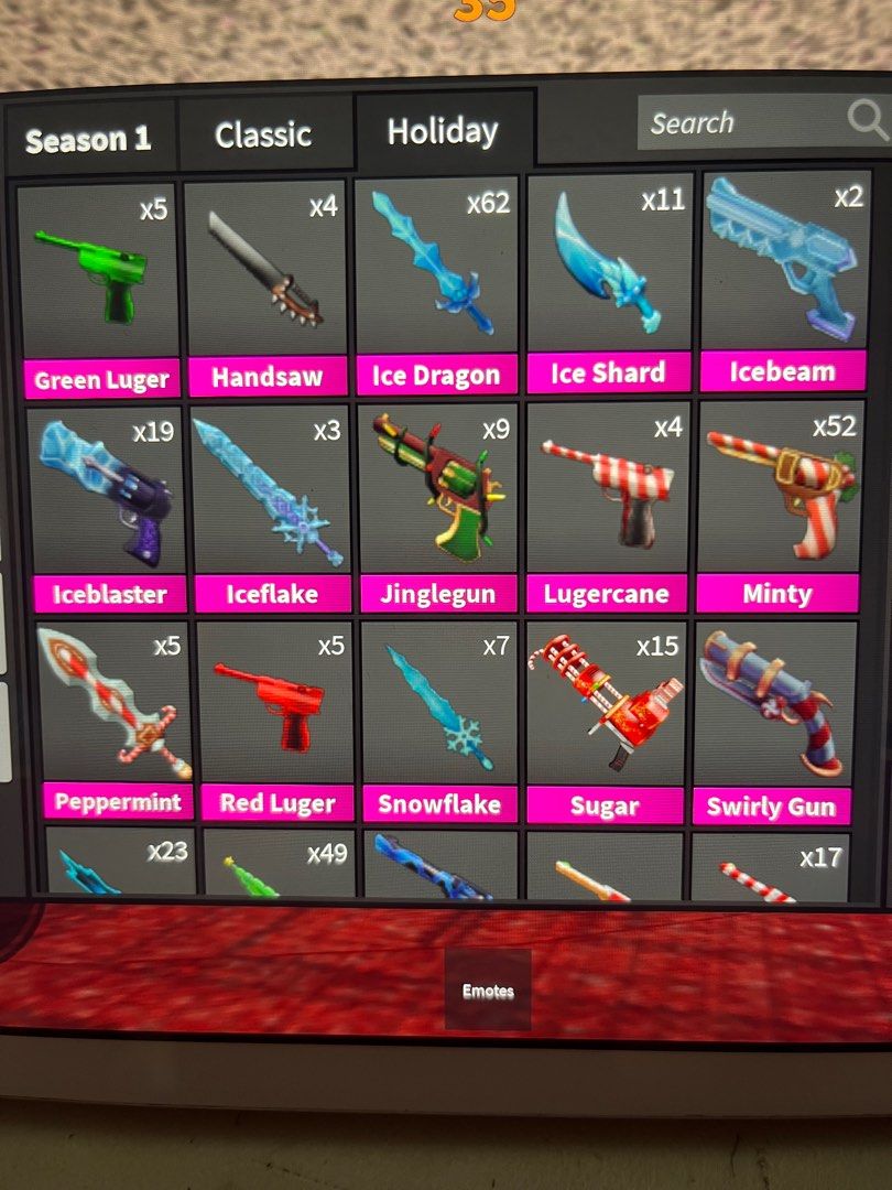 Roblox murder mystery 2 mm2 weapons godlys inventory, 電子遊戲, 電子遊戲, 其他 ...