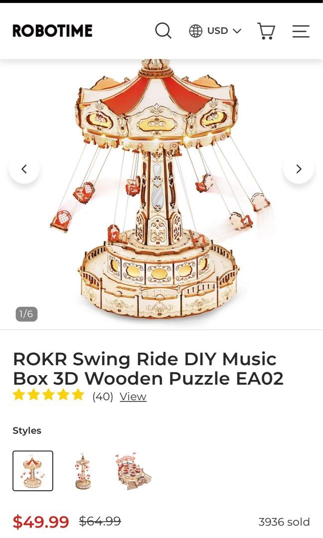 ROKR swing ride, Hobbies & Toys, Toys & Games on Carousell
