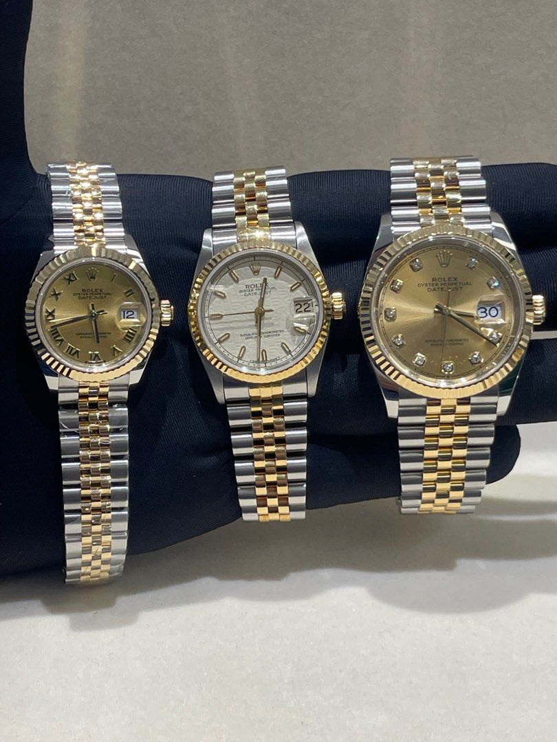 Rolex Signature Datejust Two Tone, Luxury, Watches on Carousell