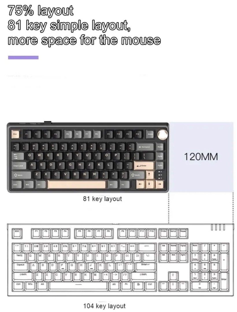 Royal Kludge R75 Mechanical Keyboard - Taro, Computers & Tech, Parts ...