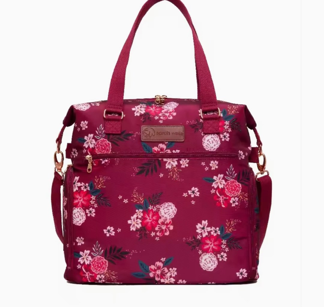 Sarah Wells Breast Pump and Diaper Bag - Lizzy (Berry Bloom), Babies ...