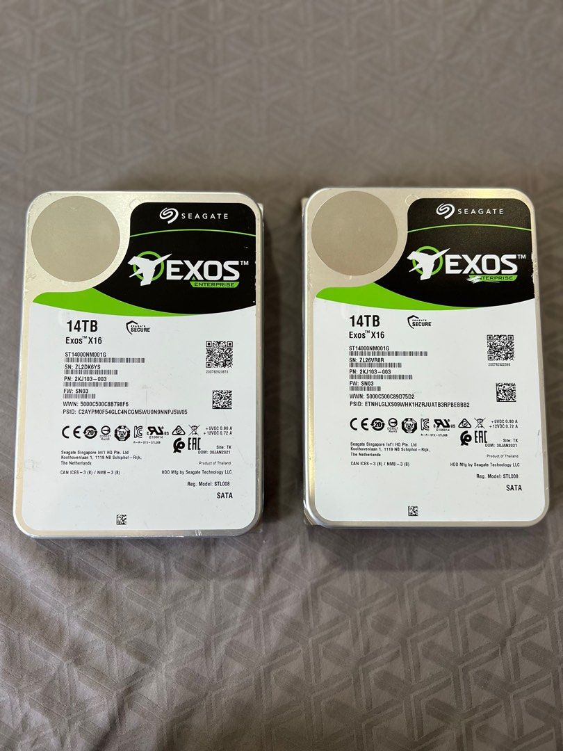Seagate EXOS X16 14TB Enterprise Hard Disk, Computers & Tech, Parts ...