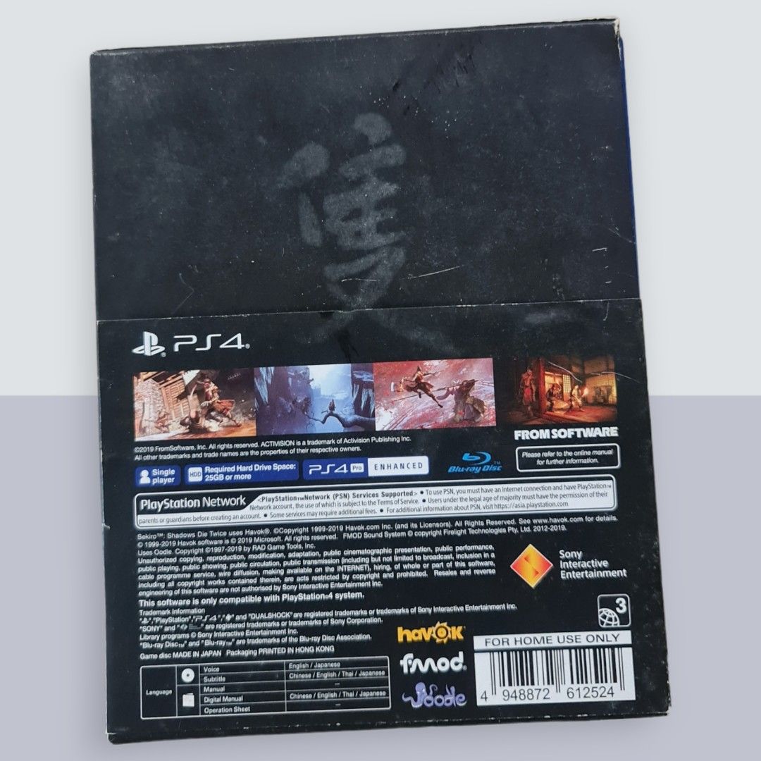 Sekiro Shadows Die Twice PS4, Video Gaming, Video Games, PlayStation on ...