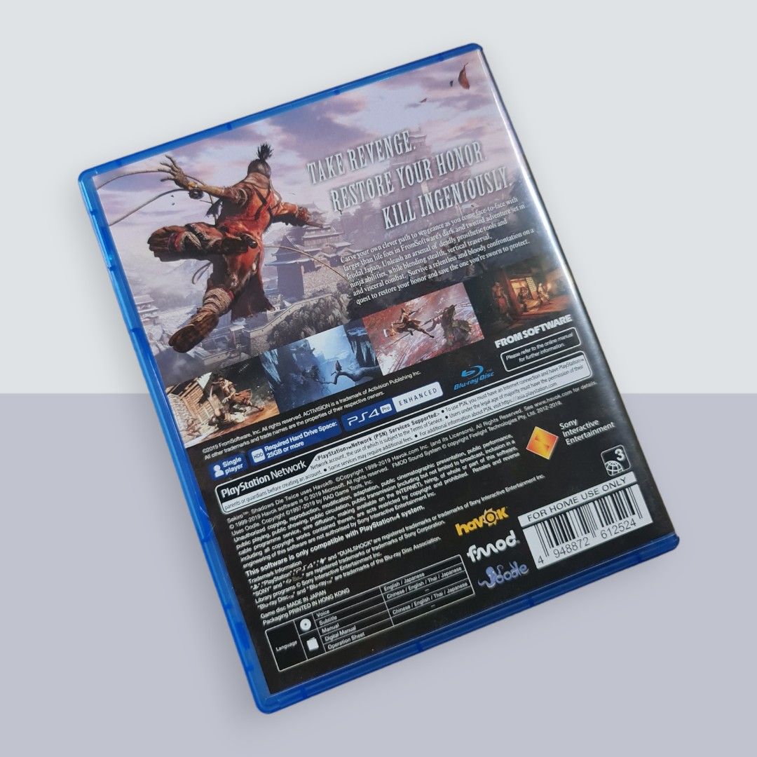 Sekiro Shadows Die Twice PS4, Video Gaming, Video Games, PlayStation on ...