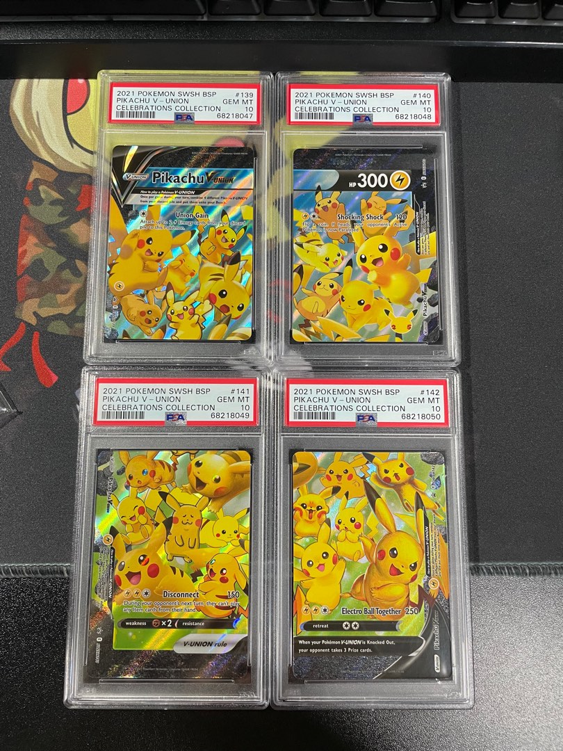 Sequential PSA 10 Pikachu V-Union Celebrations Collection Pokemon ...