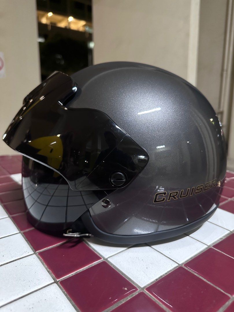 SGV Cruiser helmet (grey), Motorcycles, Motorcycle Apparel on Carousell