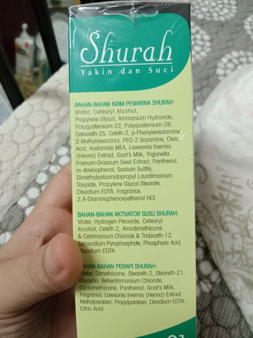 SHURAH PEWARNA RAMBUT HAIR COLORING, Beauty & Personal Care, Hair on ...