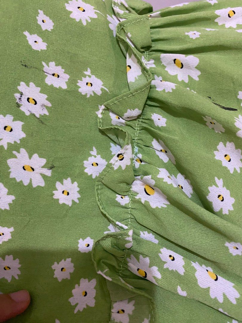 Smoke sabrina Dress Anak vintage hijau, Bayi & Anak, Baju Anak ...