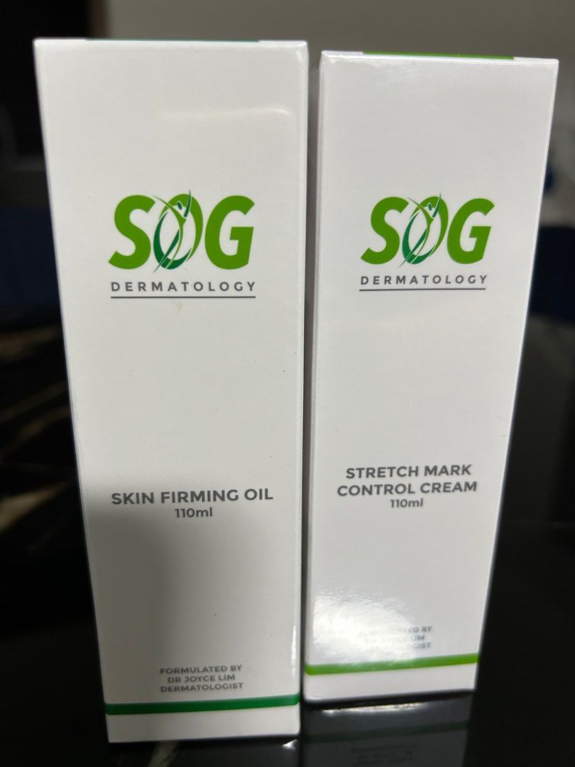SOG Dermatology Skin Firming Oil and Stretch Mark Control Cream, Beauty ...