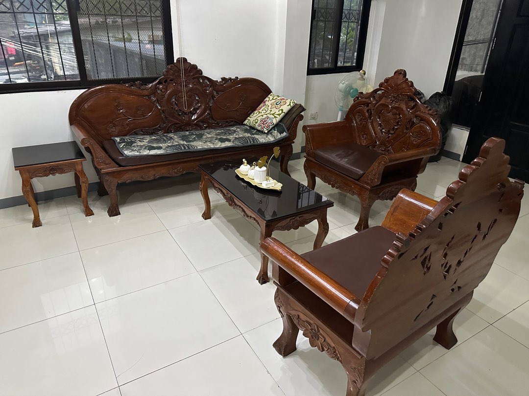 Solid Narra Wood Sala Set on Carousell