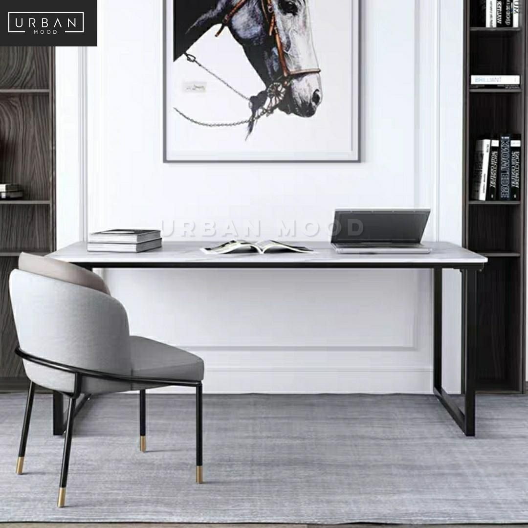 STAMMER Modern Marble Work Table, Furniture & Home Living, Furniture ...
