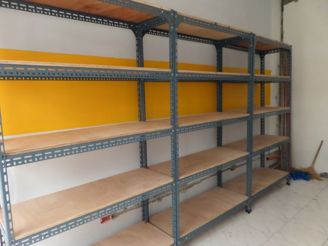 Steel Frame - Slotted angle bar - Bolt and Nut, Furniture & Home Living ...