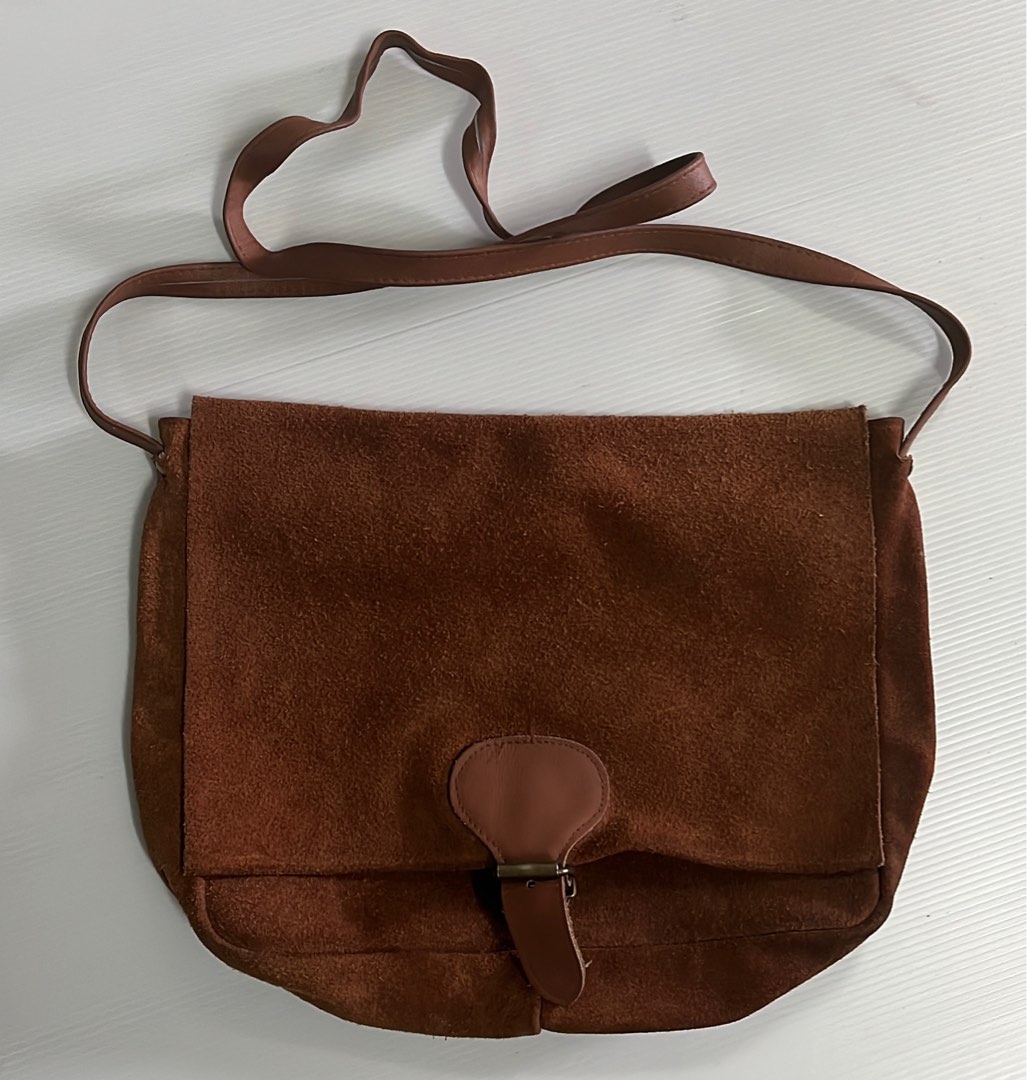 Suede Messeger Bag / Leather Messegr Bag, Luxury, Bags & Wallets on ...