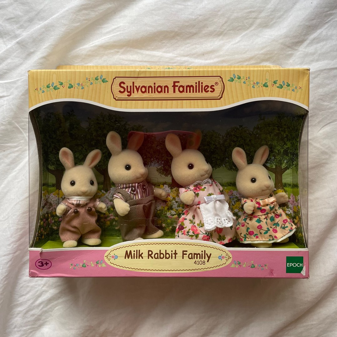Sylvanian Families - Milk Rabbit Family Set on Carousell