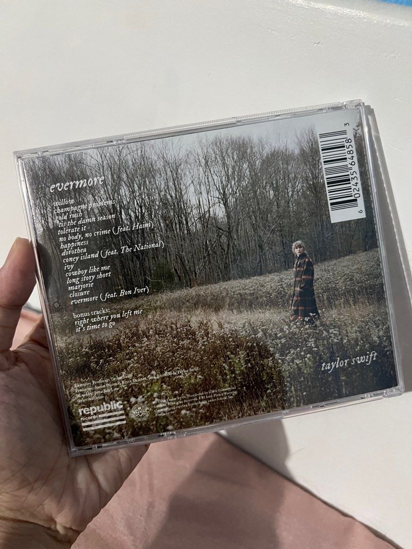 Taylor Swift Evermore CD, Hobbies & Toys, Music & Media, CDs & DVDs on ...