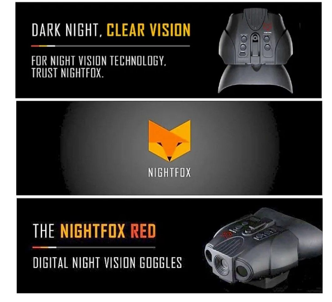 (UK)Nightfox Red Night Vision Goggles With HD Audio / Video Recording ...
