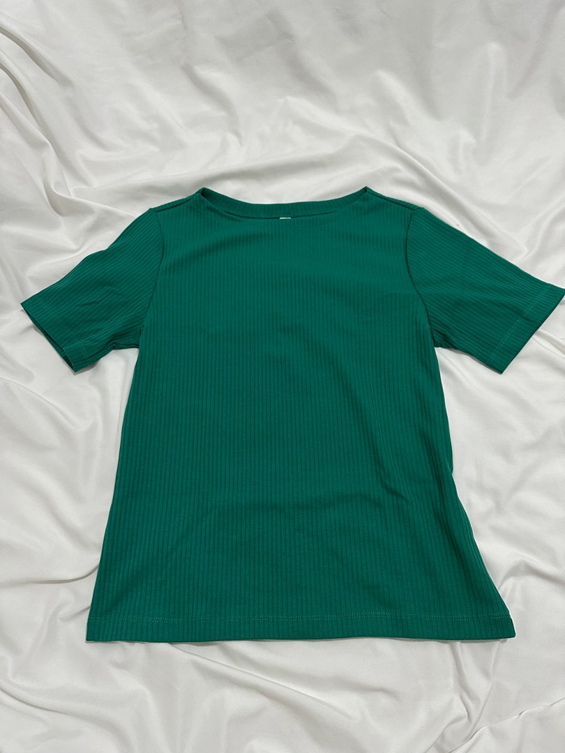 Uniqlo Green Top on Carousell