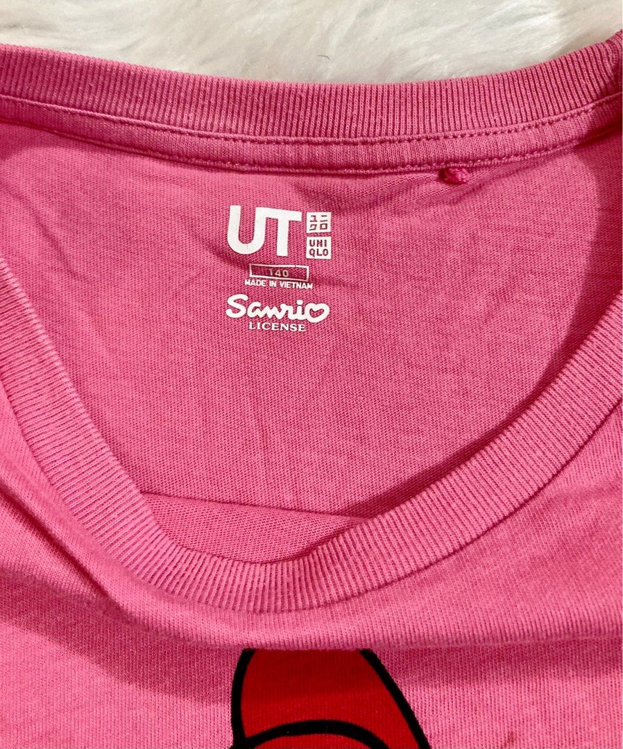 UNIQLO Sanrio pink top for kids on Carousell