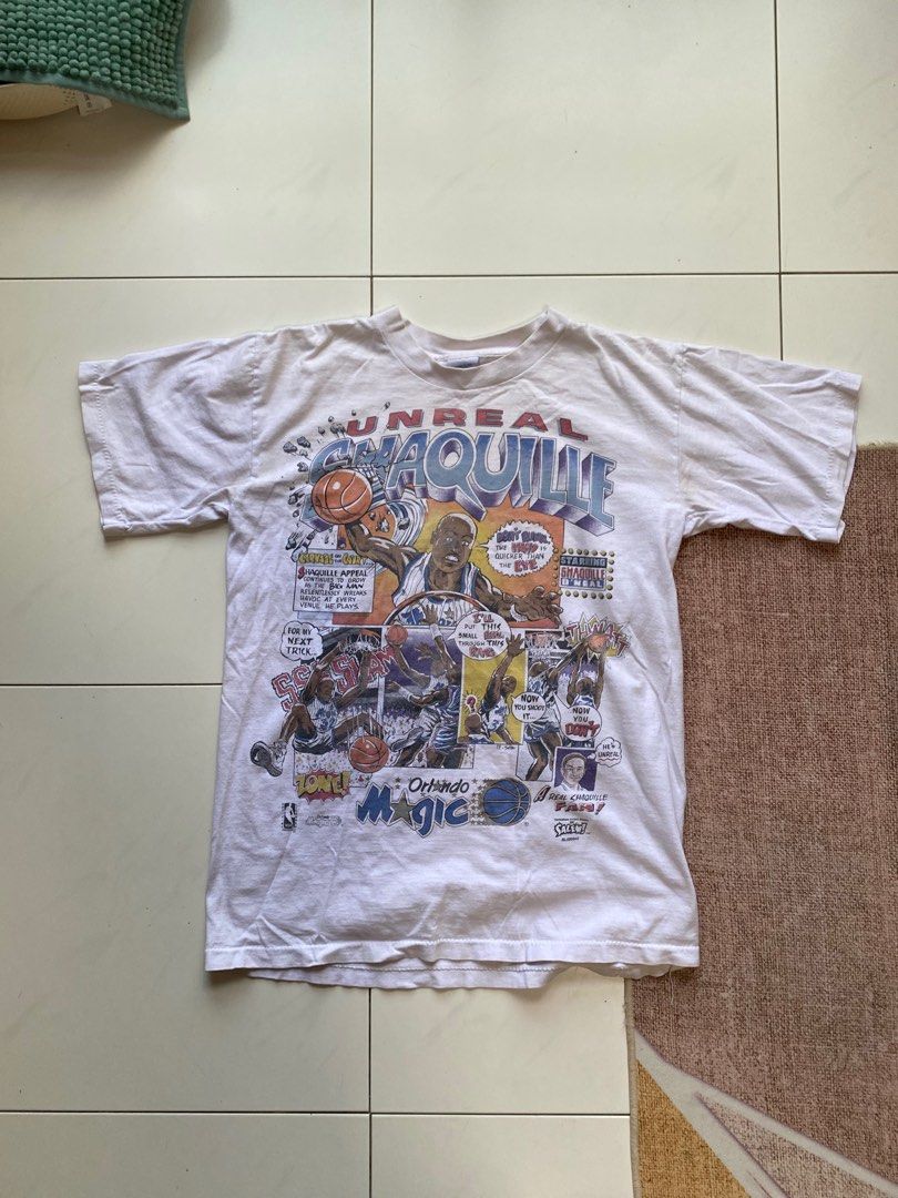 Vintage Basketball Tees Jordan Shaquille Rare, Men's Fashion, Tops ...