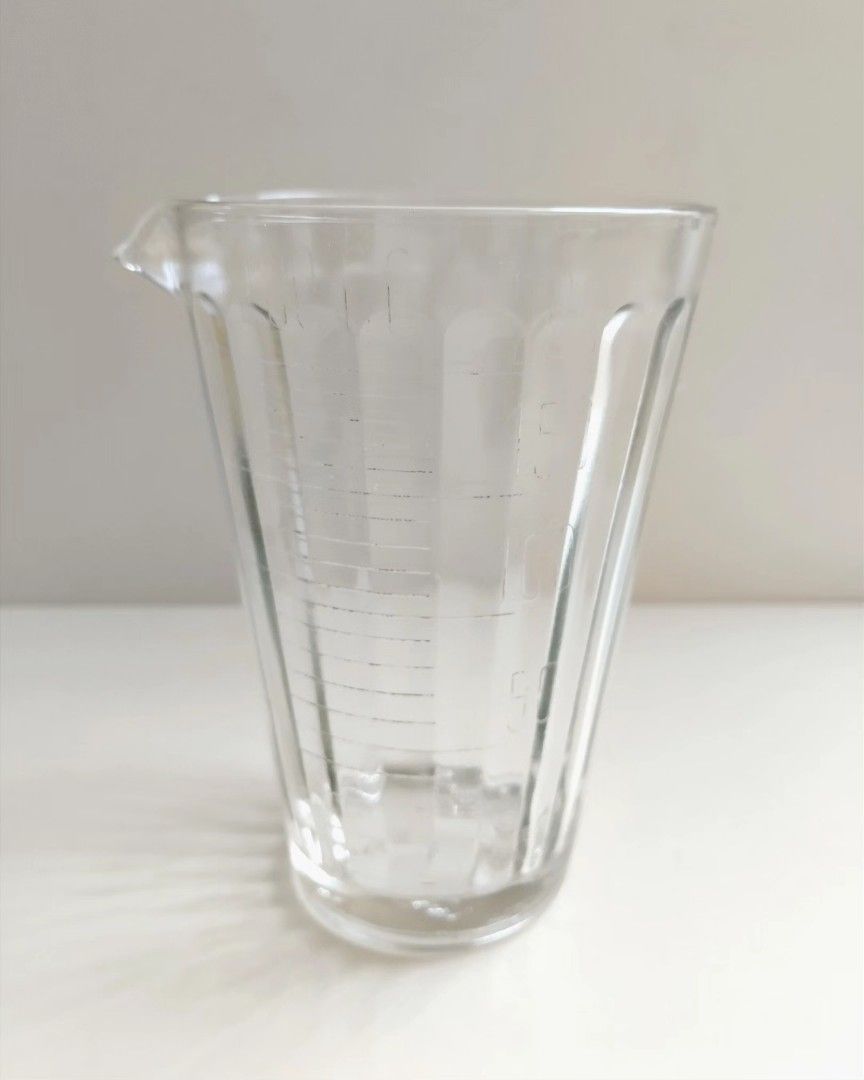 Vintage Japanese Mixing Glass with Embossed Measurement, Kitchen ...