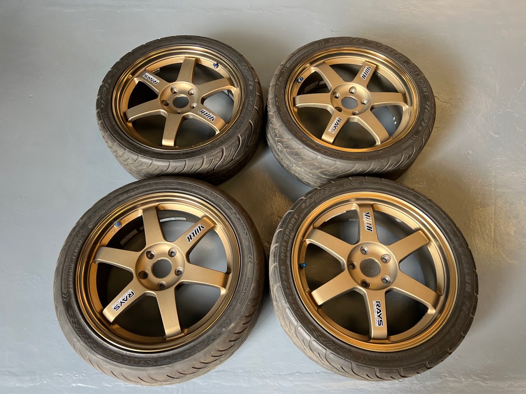 Volk rays te37 Og 18x7.5 +48 pcd 114, Car Parts & Accessories, Mags and Tires on Carousell