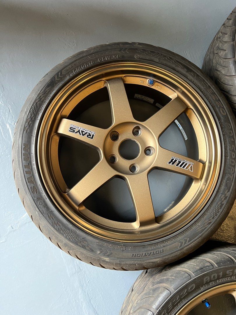 Volk rays te37 Og 18x7.5 +48 pcd 114, Car Parts & Accessories, Mags and Tires on Carousell