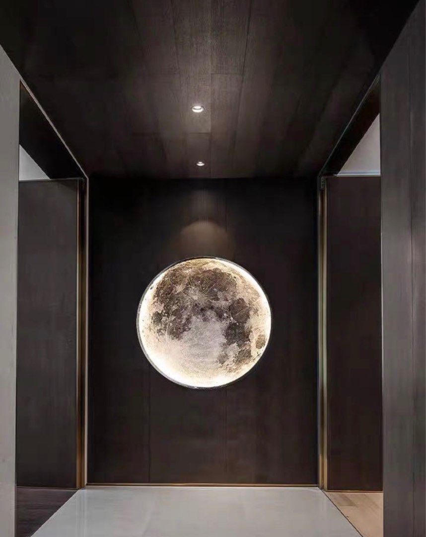 Wall Mount Moon lamp modern led lights wall decor mural lighting ...