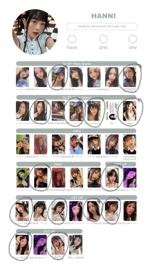 [WTS/WTT] newjeans hanni haerin minji danielle haerin omg attention ditto pcs photocard ...