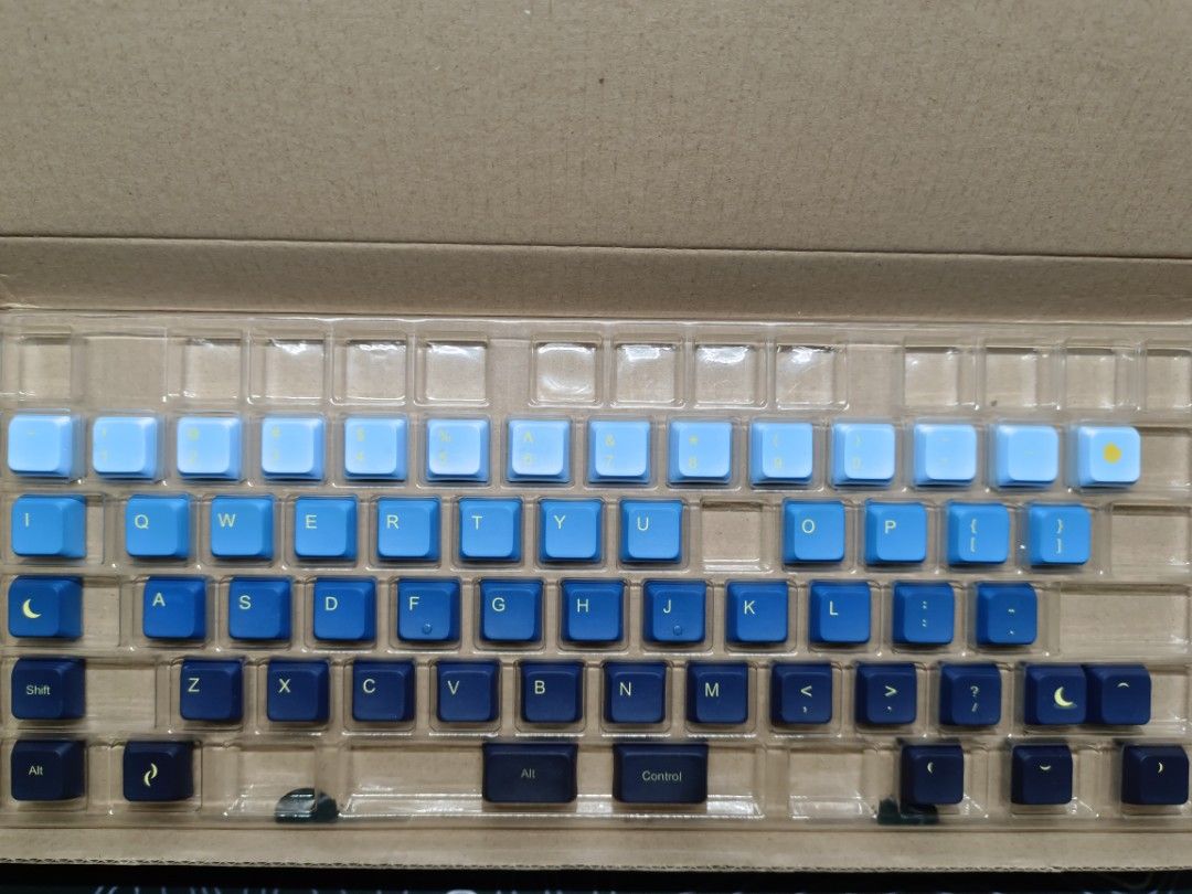 XDA PBT Moon Rise Keycaps (58 Keys for Lily58 split keyboard etc ...