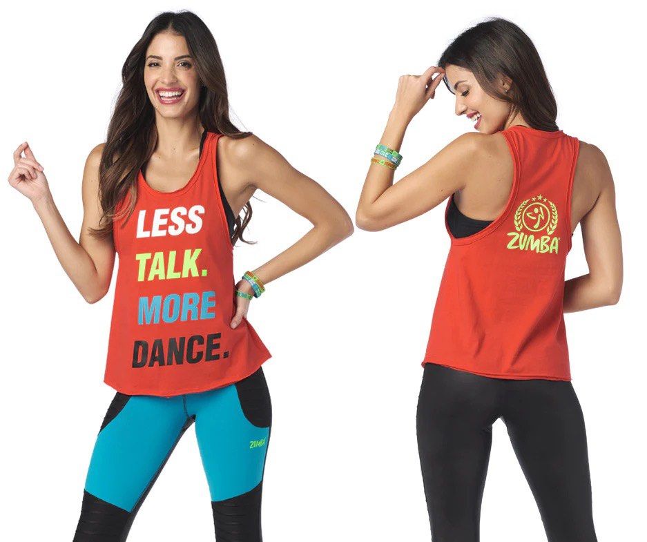 Zumba red tank top, Women's Fashion, Activewear on Carousell
