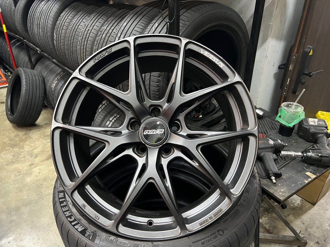 19”Rays Versus VV21S original Rim（Made in Japan)5x112, Car Accessories, Tyres & Rims on Carousell