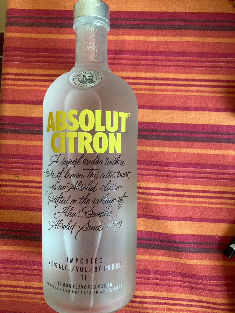 1L Absolut Citron for price of 700ml, Food & Drinks, Alcoholic ...