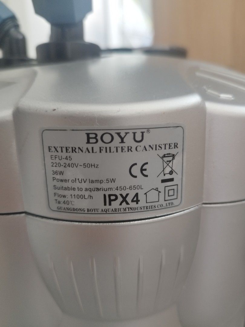 1x Boyu External Canister Filter EFU-45 * Used, Pet Supplies, Homes ...