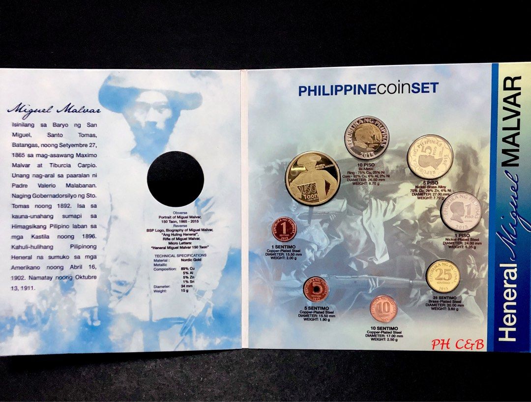 2015 Heneral Miguel Malvar - Philippine Coin Set, Hobbies & Toys ...