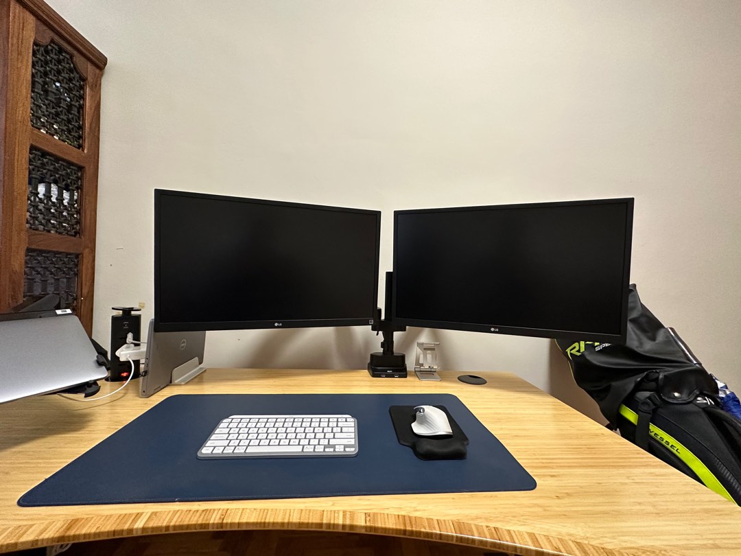 2* LG 27 inch monitors with ULTI Dual Monitor Stand, Computers & Tech ...