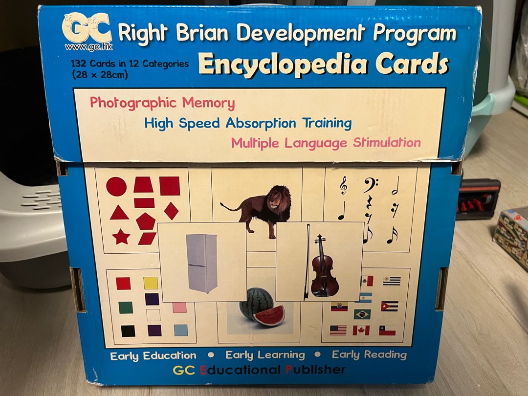 大張 認字卡 GC Right Brain Development Program Encyclopaedia Cards, 兒童＆孕婦用品, 嬰兒玩具 - Carousell
