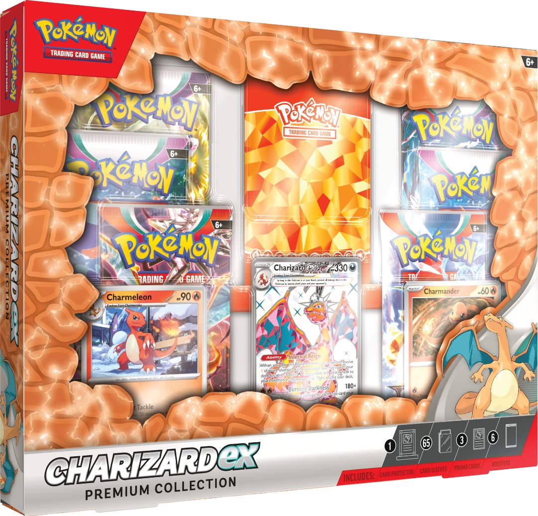 預訂 美版 ptcg pokemon CHARIZARD EX PREMIUM COLLECTION 噴火龍 , 興趣及遊戲, 玩具 & 遊戲類 - Carousell